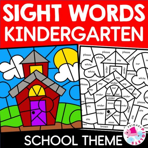 COLOR BY CODE SIGHT WORDS BACK TO SCHOOL PREPRIMER PRIMER 1ST GRADE ...