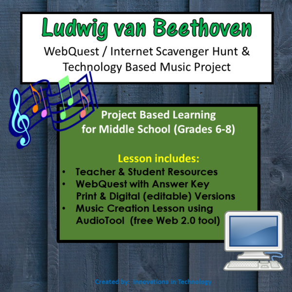 Music of Ludwig van Beethoven - WebQuest & Music Composition | Made By ...
