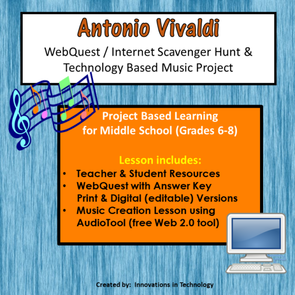 Music of Antonio Vivaldi - WebQuest and Music Composition | Made By ...