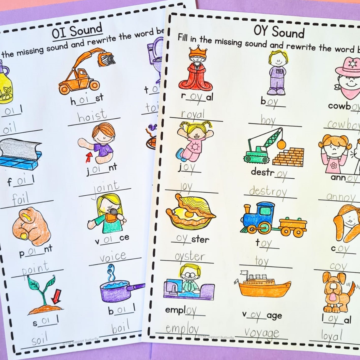 OI and OY Diphthong Worksheets | Made By Teachers