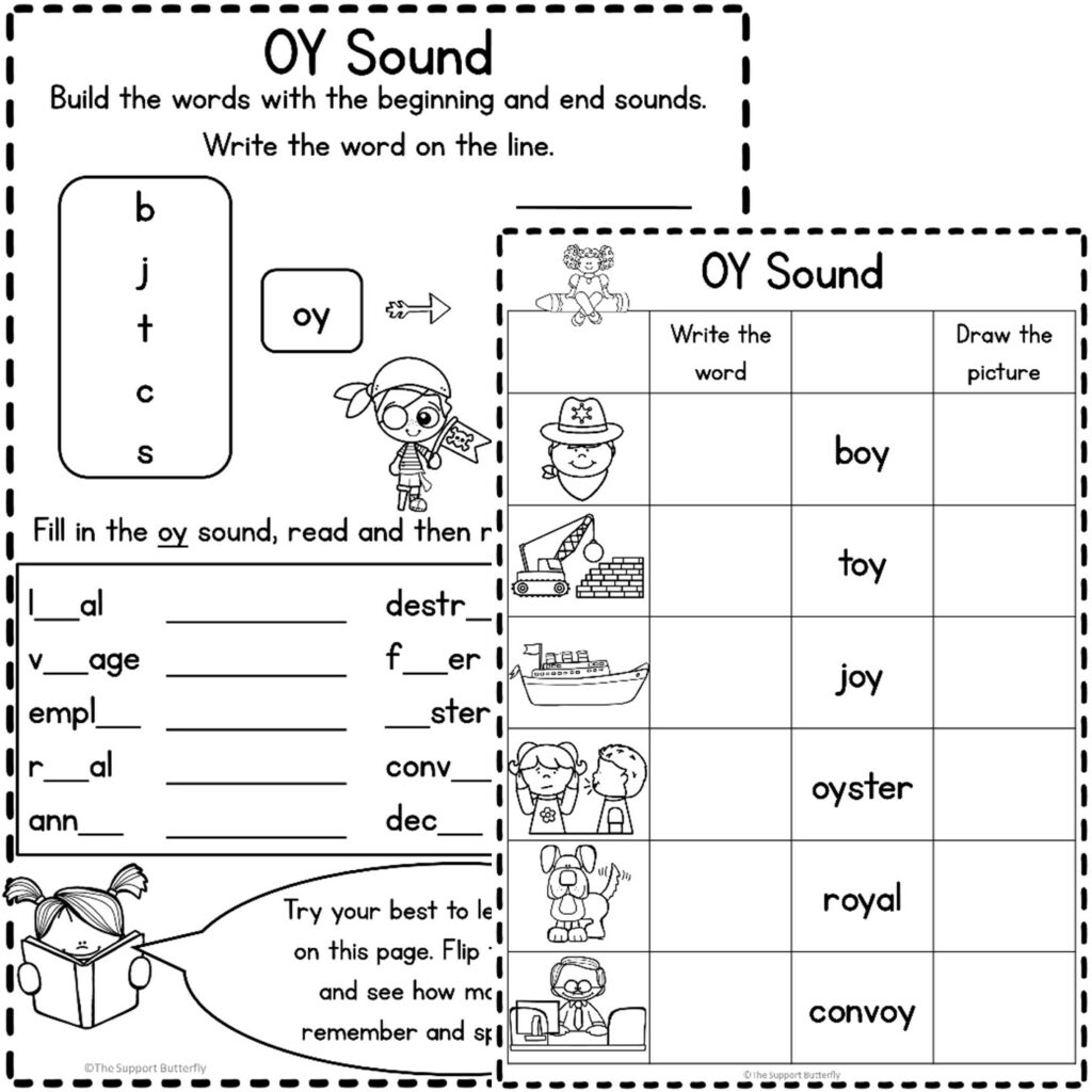 Diphthong Oi And Oy Worksheets