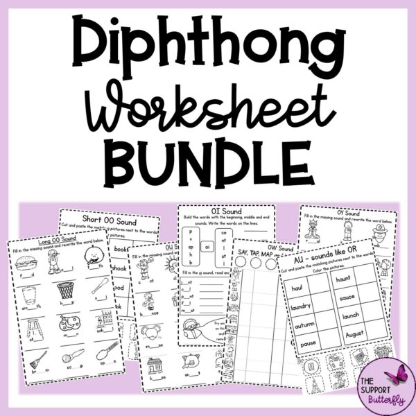 Diphthong Phonic Worksheets Bundle | Made By Teachers