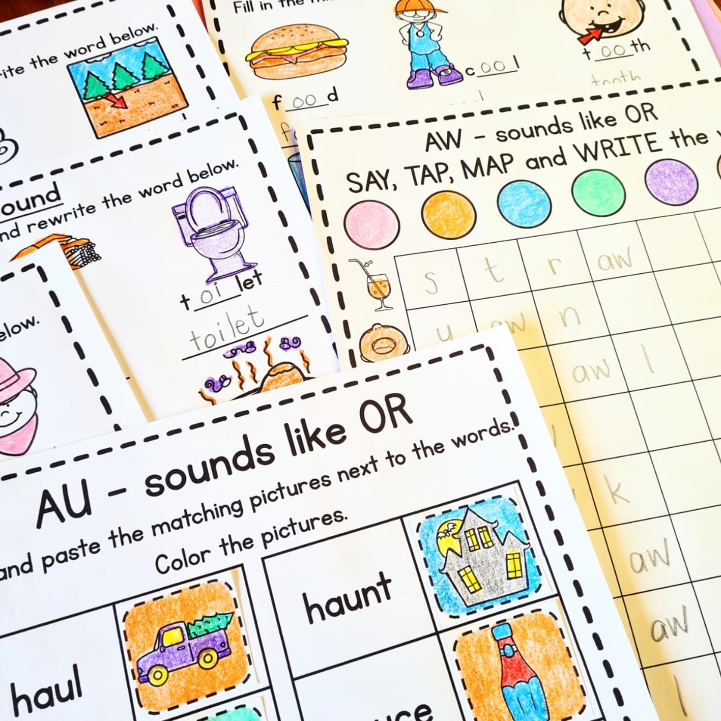 Diphthong Phonic Worksheets Bundle - Made By Teachers