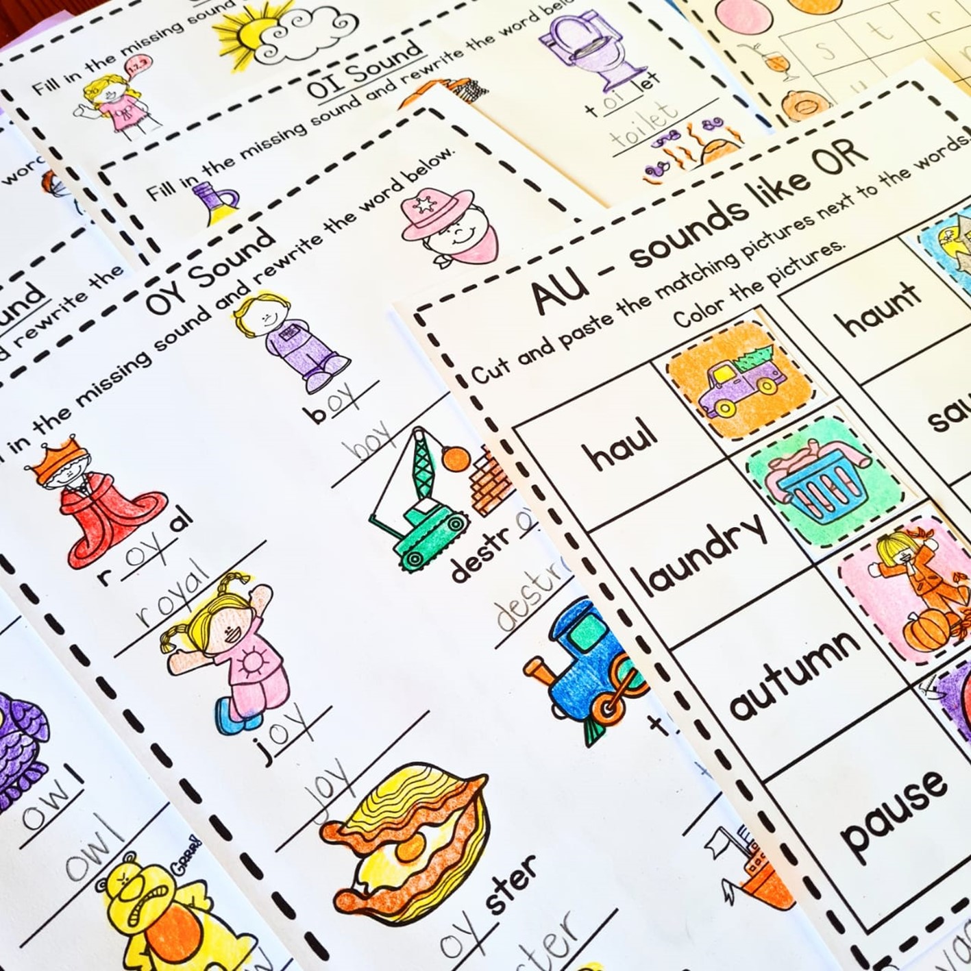 Diphthong Phonic Worksheets Bundle - Made By Teachers