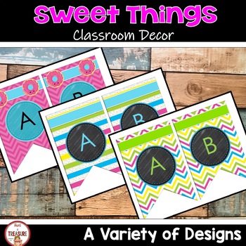 Donut and Cupcake Sweet Treat Classroom Decor Bunting Pennants - Made ...