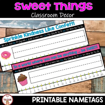 Donut and Cupcake Theme Classroom Decor | Name Tags - Made By Teachers
