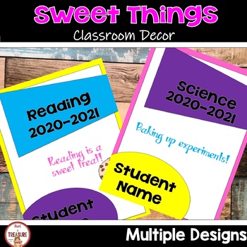 Donut and Cupcakes Sweet Treat Student Binder Covers | Editable | Made ...