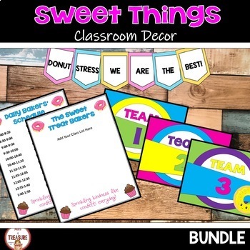 Donuts and Cupcakes Theme Classroom Decor BUNDLE - Made By Teachers