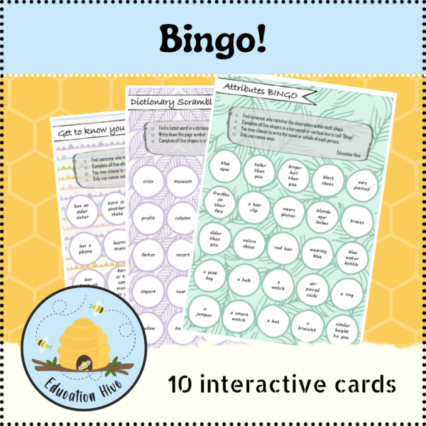 10 Interactive Bingo Cards - Made By Teachers