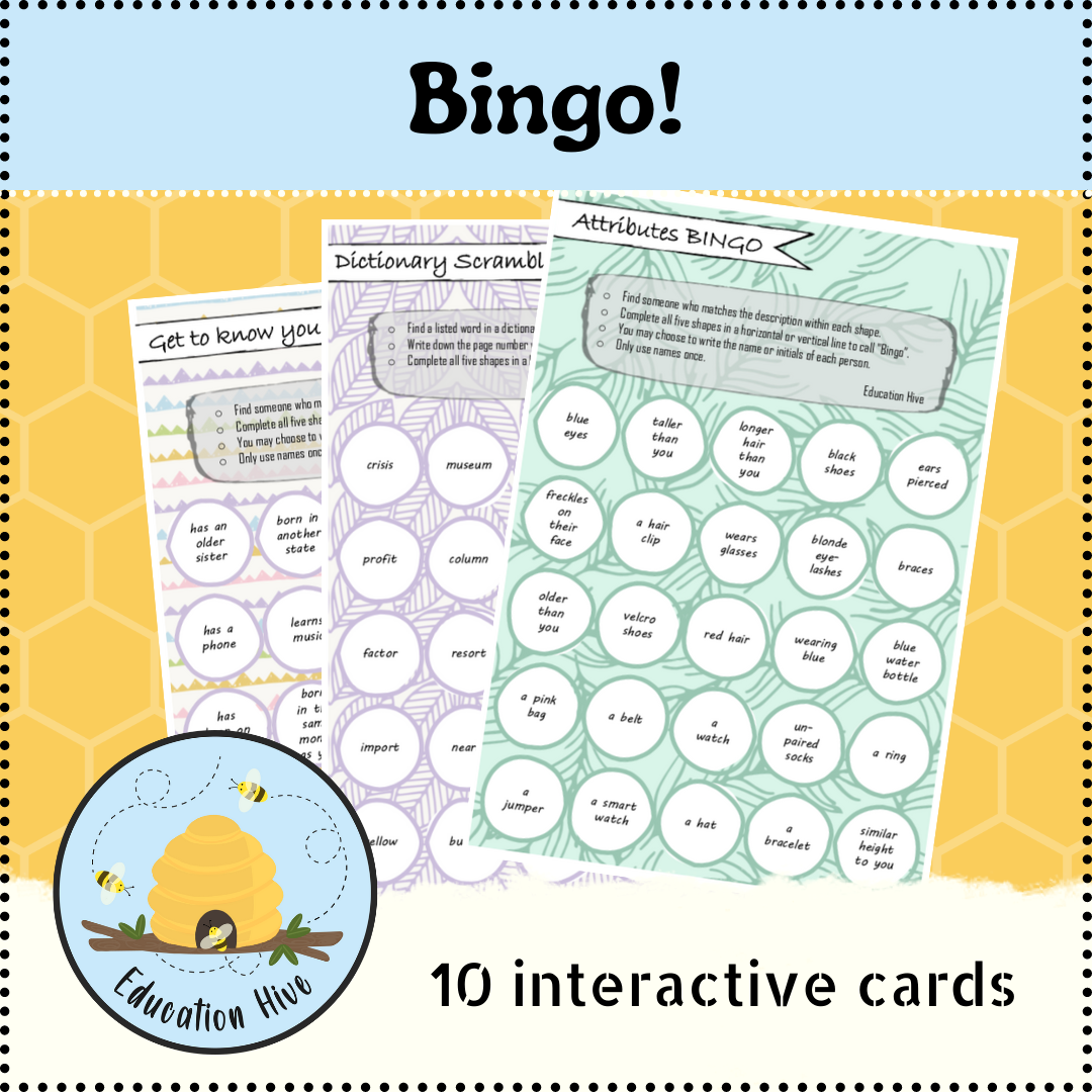10 Interactive Bingo Cards | Made By Teachers