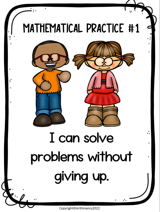 Mathematical Practices Posters 8 Mathematical Standards Common Core ...