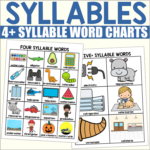 Four Syllable Word Charts Freebie | Made By Teachers