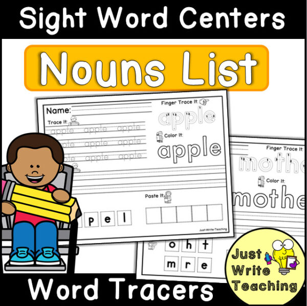 Dolch Nouns List Sight Word Tracers | Made By Teachers