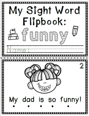 Sight Word Flip Book (Flipbook) - FUNNY - Made By Teachers
