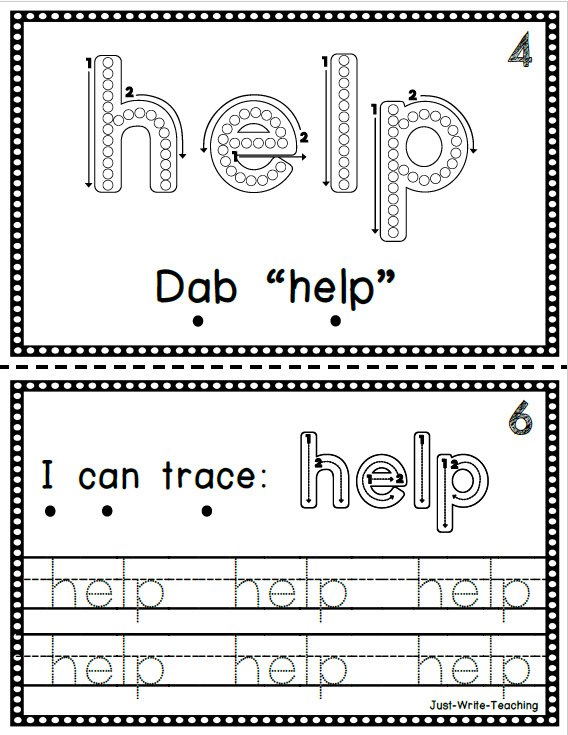 Sight Word Flip Book (Flipbook) - HELP | Made By Teachers