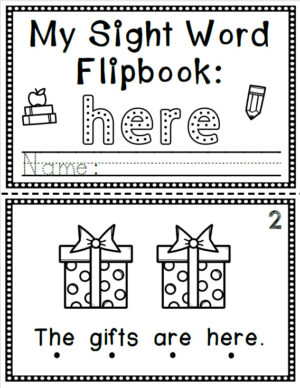 Sight Word Flip Book (Flipbook) - HERE - Made By Teachers