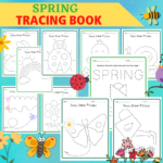 Spring Tracing & Coloring Pages | Pencil Control, Handwriting Practice ...