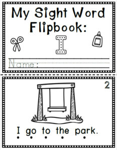 Sight Word Flip Book (Flipbook) - I | Made By Teachers