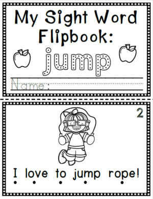 Sight Word Flip Book (Flipbook) - JUMP - Made By Teachers