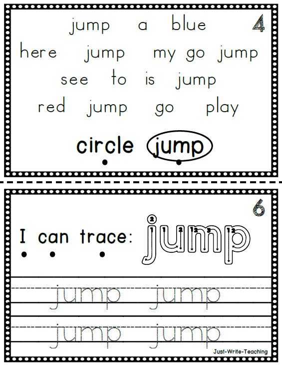 Sight Word Flip Book (Flipbook) - JUMP - Made By Teachers