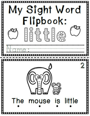 Sight Word Flip Book (Flipbook) - LITTLE - Made By Teachers