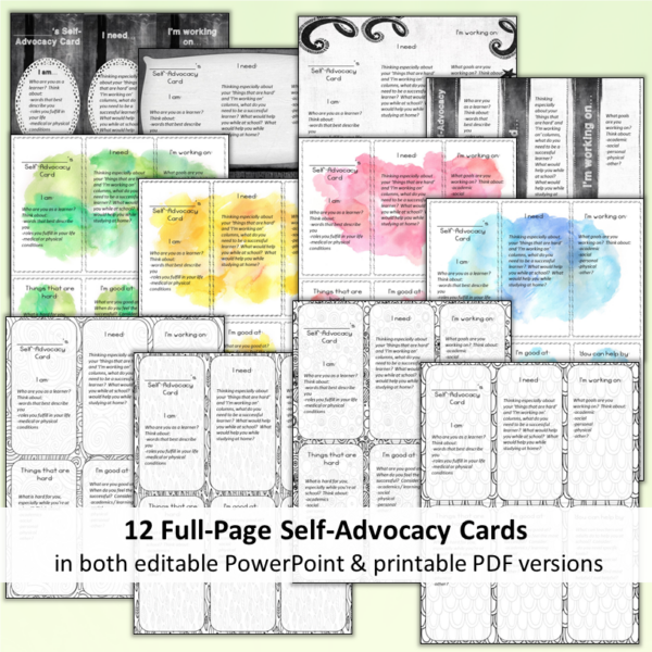 Self-Advocacy Cards for Middle and High School Students - Made By Teachers