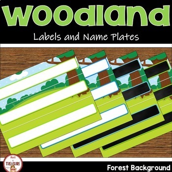 Camping and Woodland Animal Classroom Decor Name Plates and Labels ...