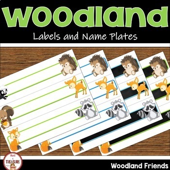 Camping and Woodland Animal Classroom Decor Name Plates and Labels ...