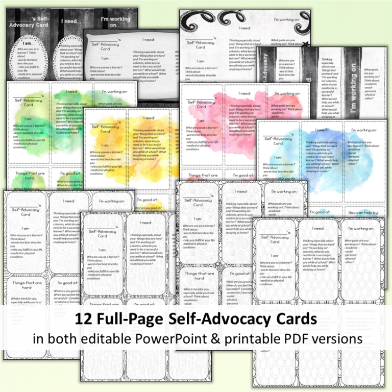 Self-Advocacy Cards BUNDLE for Special Education - Made By Teachers