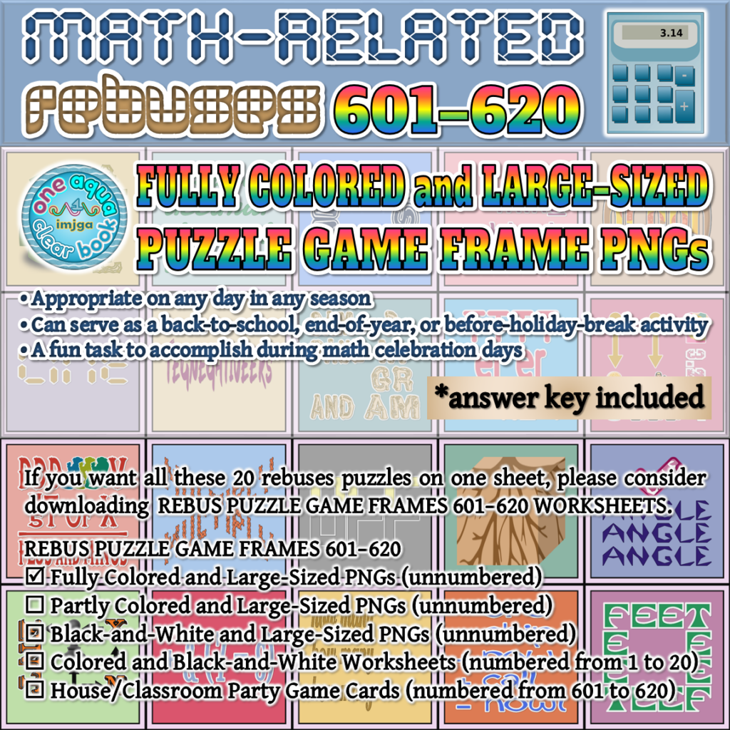 Partly Colored Rebus Puzzle Game Frames 1-100 PNGs | Made By Teachers