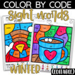 Editable Color by Code Sight Word Practice Morning Work Worksheets ...