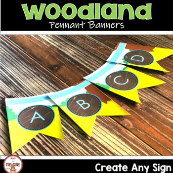 Camping Theme and Woodland Animals Classroom Decor Pennant Banners ...