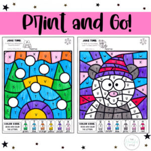 Winter Color by Letter Recognition Color by Code Activities Editable ...