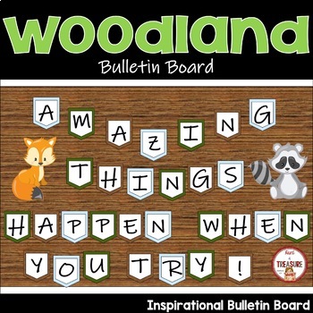 Camping Theme and Woodland Animals Classroom Decor | Bulletin Board ...