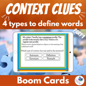 Types Of Context Clues Part 1 3rd to 5th Grade Speech Therapy Boom ...
