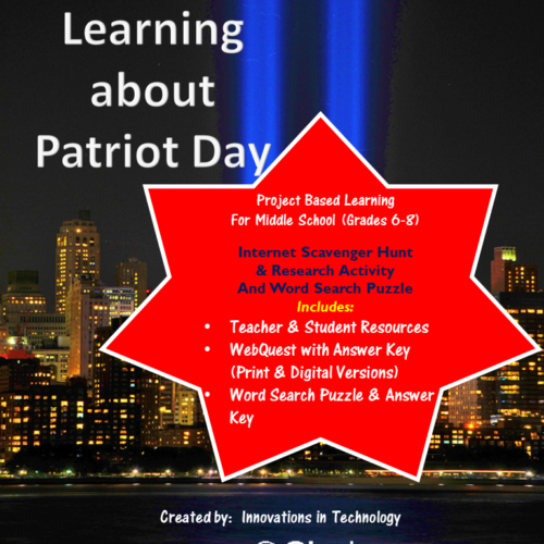 Learning about Patriot Day (9/11) - WebQuest & Word Search Puzzle ...