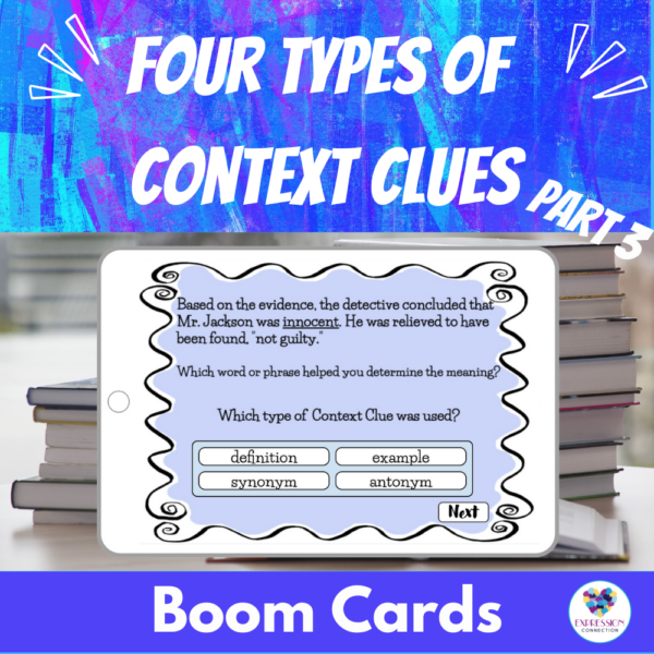 Types Of Context Clues To Define Words Speech Therapy Boom Cards Bundle ...