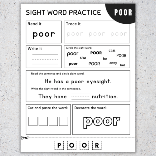 7th 100 Fry Sight Words: Fry's Seventh 100 Sight Words Worksheets, [SET ...