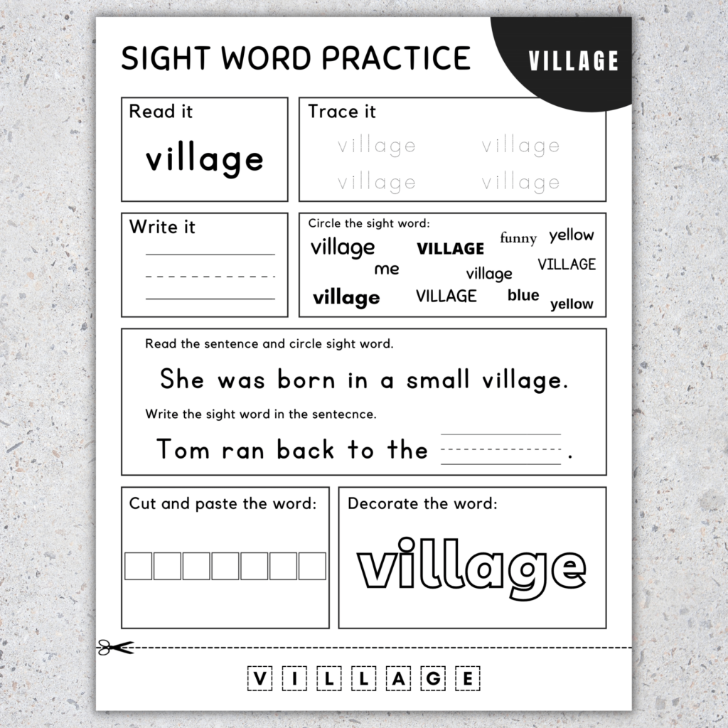 7th 100 Fry Sight Words: Fry's Seventh 100 Sight Words Worksheets, [SET ...