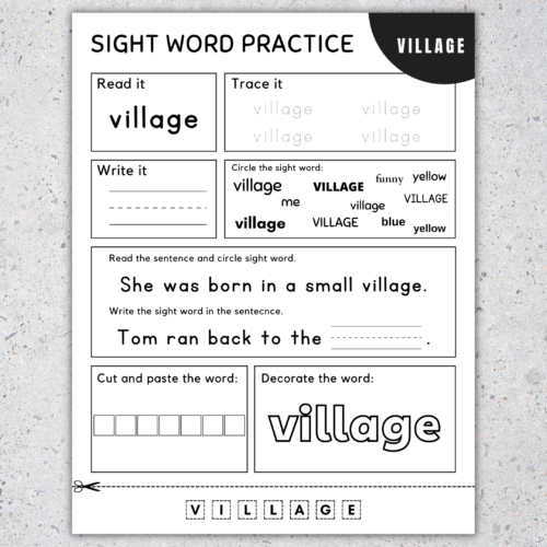 7th 100 Fry Sight Words: Fry's Seventh 100 Sight Words Worksheets, [SET ...