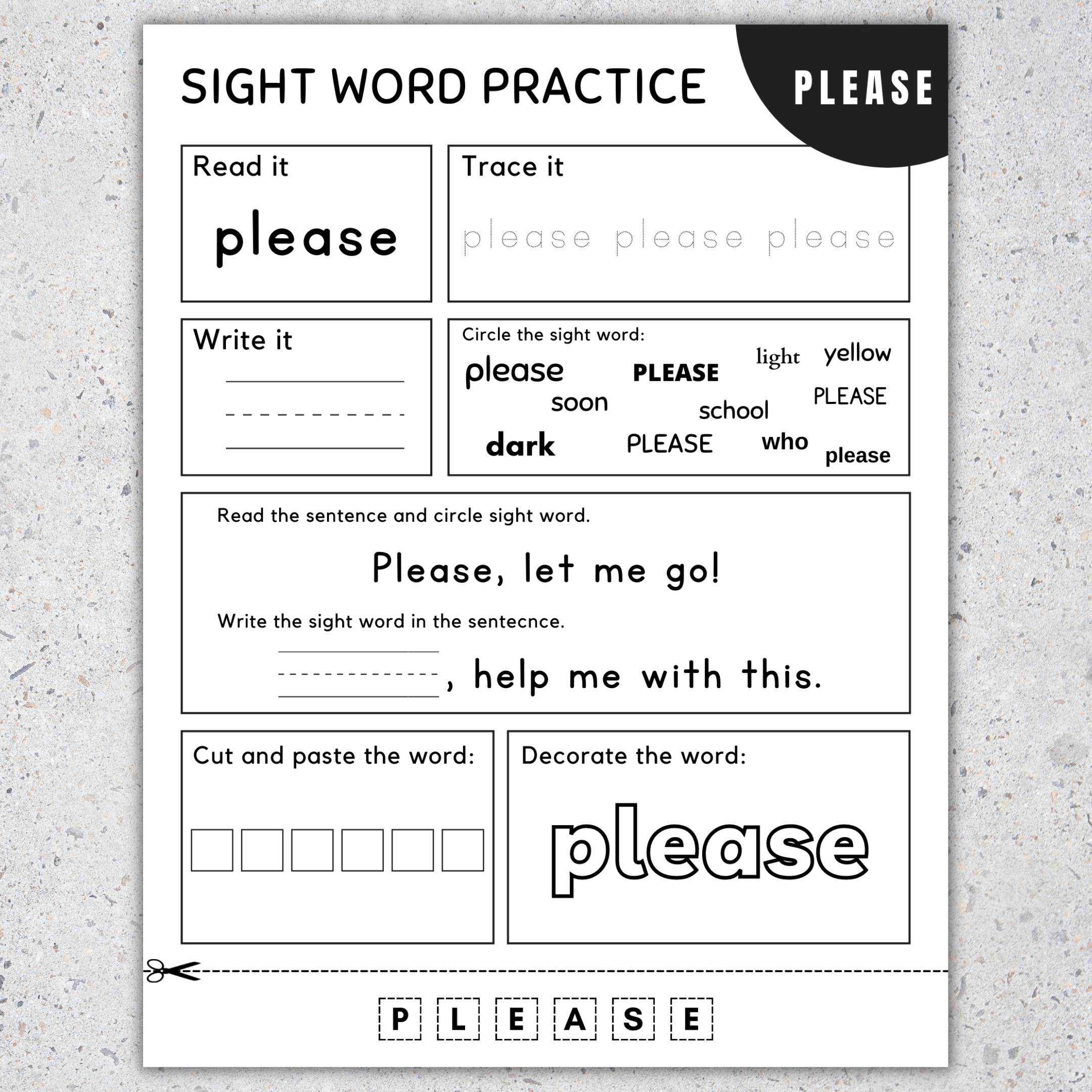 8th 100 Fry Sight Words: Fry's Eighth 100 Sight Words Worksheets, [SET ...