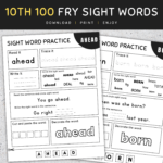 Fry Sight Words Bundle: 1-1000, Sight Word Worksheets & Activities ...