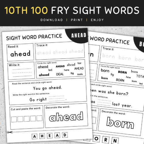 Fry Sight Words Bundle: 1-1000, Sight Word Worksheets & Activities ...