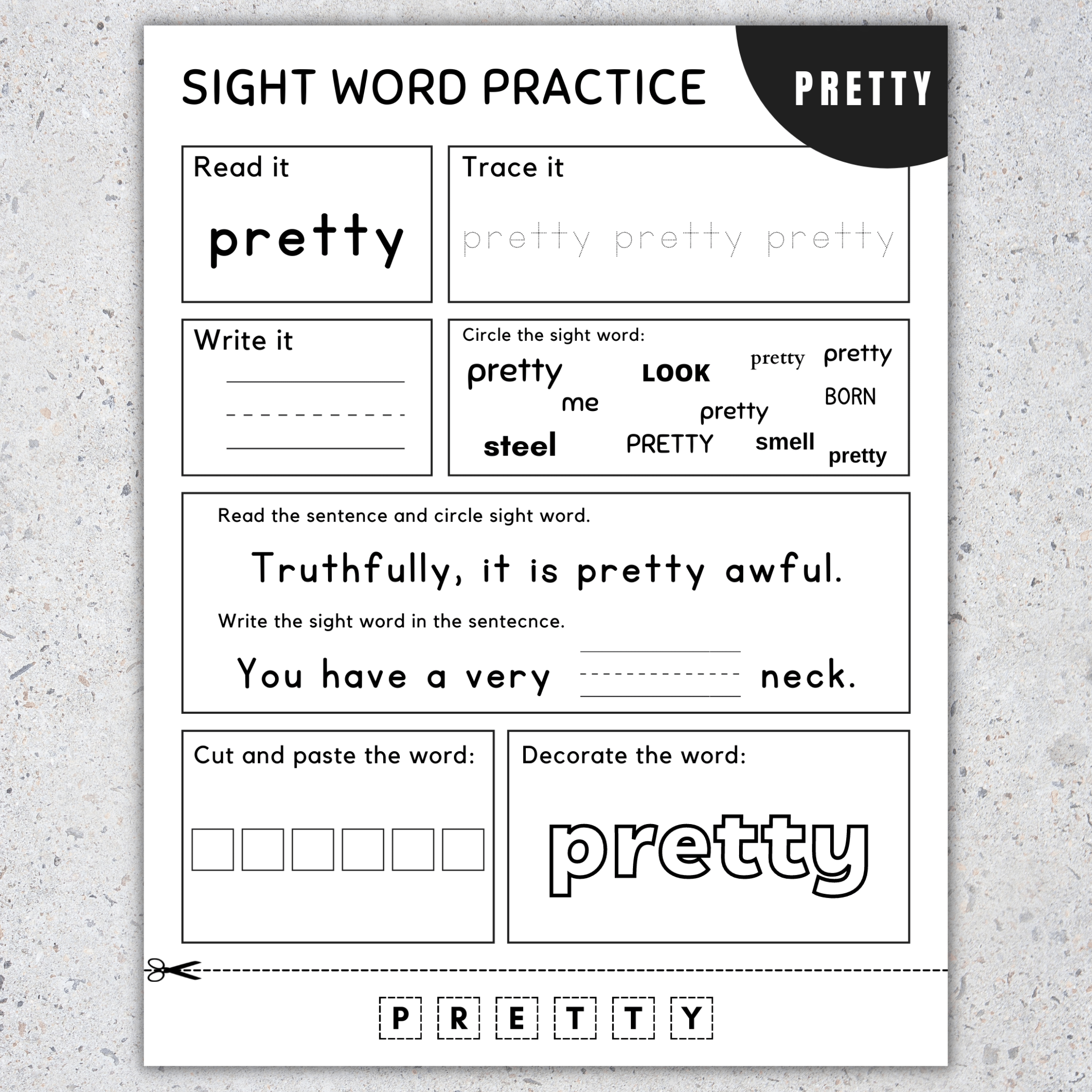 10th 100 Fry Sight Words: Fry's Tenth 100 Sight Words Worksheets, [SET ...
