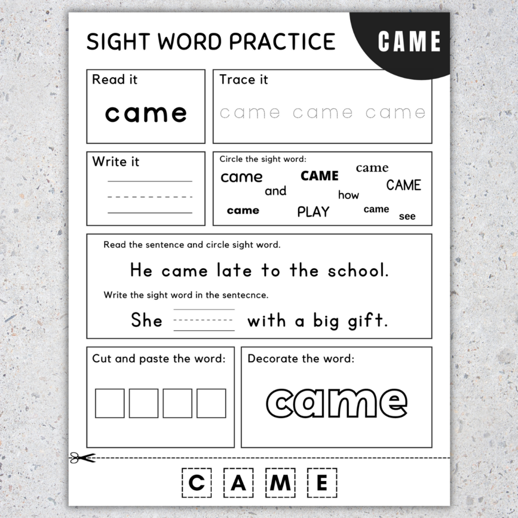 Primer Sight Words: Kindergarten Sight Words Worksheets, NO Prep, [SET ...