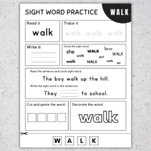 First Grade Sight Words: 1st Grade Sight Words Worksheets, NO Prep ...