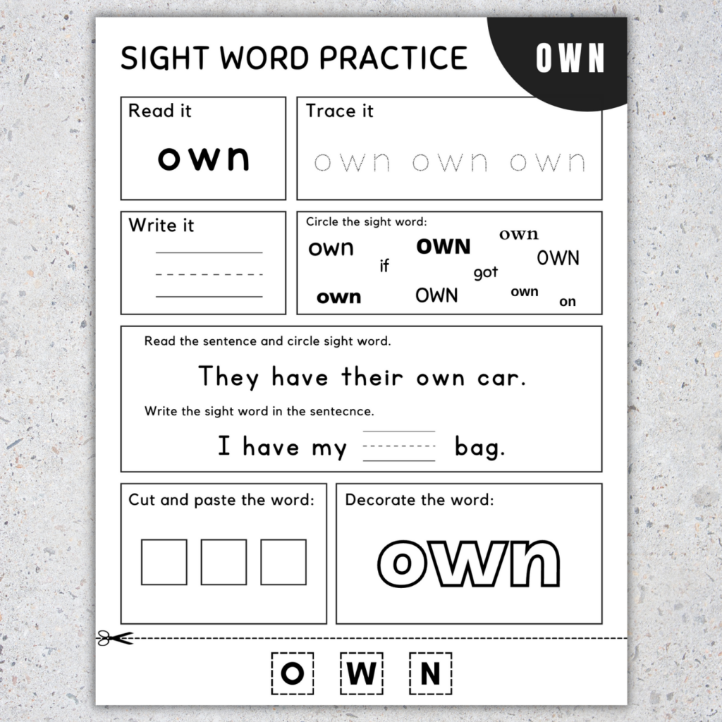 Third Grade Sight Words: 3rd Grade Sight Words Worksheets, [SET 1 ...