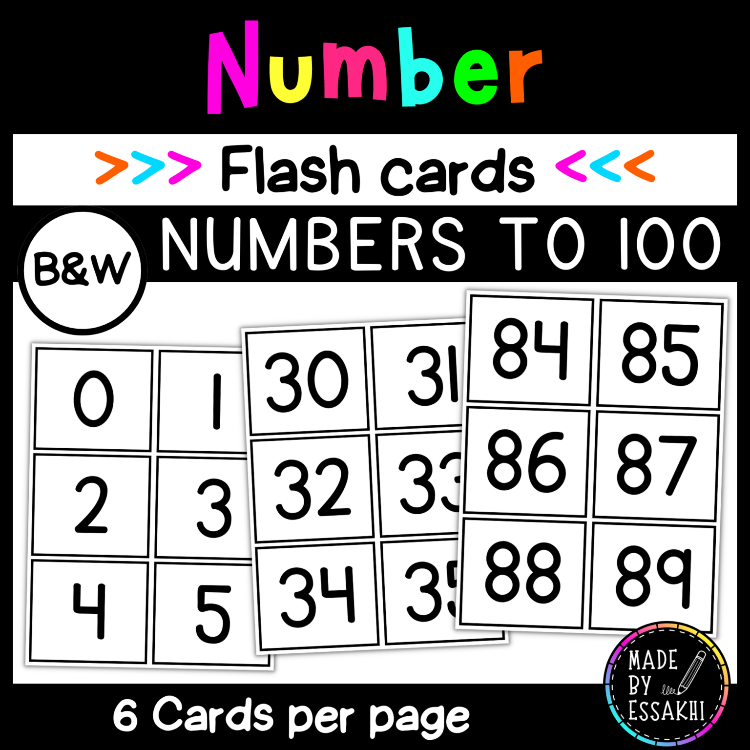 Number Flash Cards 0 100 B W Made By Teachers number-flash-cards-0-100-b-w-made-by-teachers