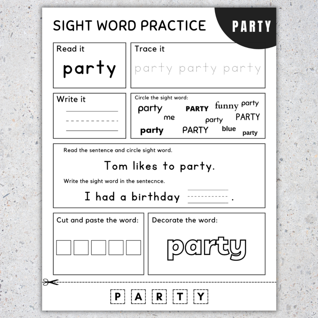 Noun Sight Words: 95 Nouns, Sight Words Worksheets, [SET 1] - Made By ...