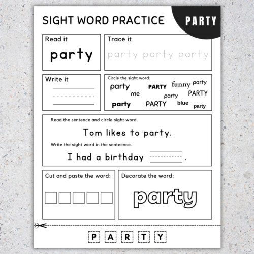 Noun Sight Words: 95 Nouns, Sight Words Worksheets, [SET 1] - Made By ...